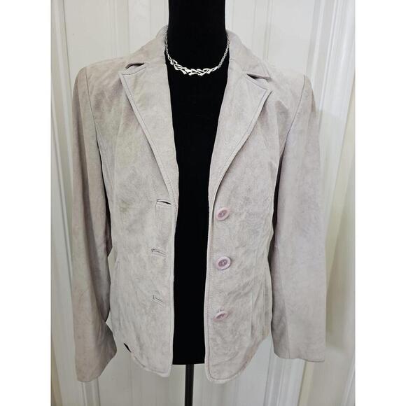 Jackets & Coats | Vintage Womens Suede Jacket Small Y2k Light Purple ...